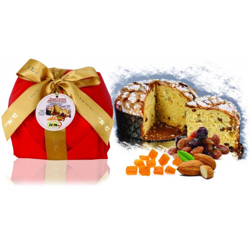 Panettone Tradizionale con Uvetta e Cubetti d’Arancio 800 gr - De Mori